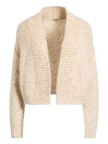 Peserico Knitted Cardigan With Sequins - Beige