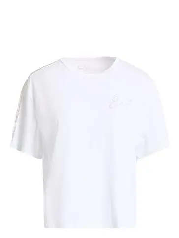 EA7 Cotton-blend Jersey T-shirt - White