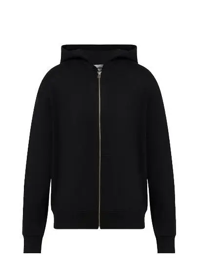 SHOE Fleece Zip-up Hooded Sweatshirt - Black