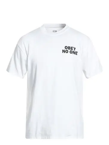 Obey T-shirt Size Cotton - White