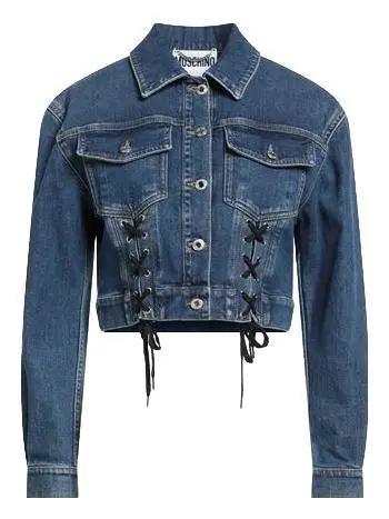 Moschino Embellished Denim Trucker Jacket - Blue