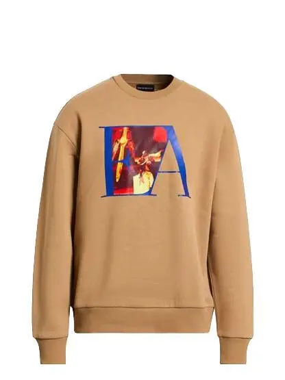 Emporio Armani Sweatshirt In Cotton And Elastane - Beige