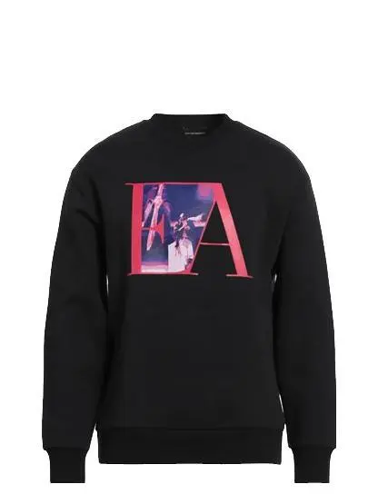 Emporio Armani Sweatshirt In Cotton And Elastane - Black