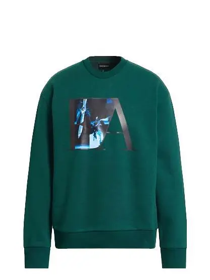 Emporio Armani Sweatshirt In Cotton And Elastane - Green