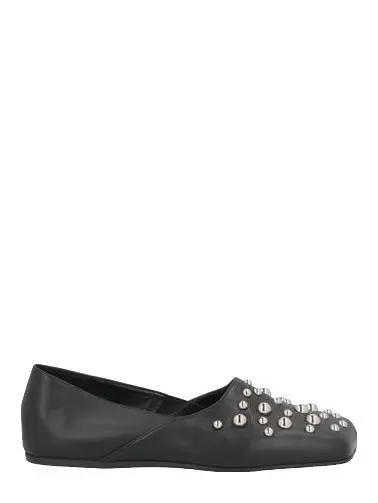 VIC MATIE Leather Loafers With Appliqués - Black