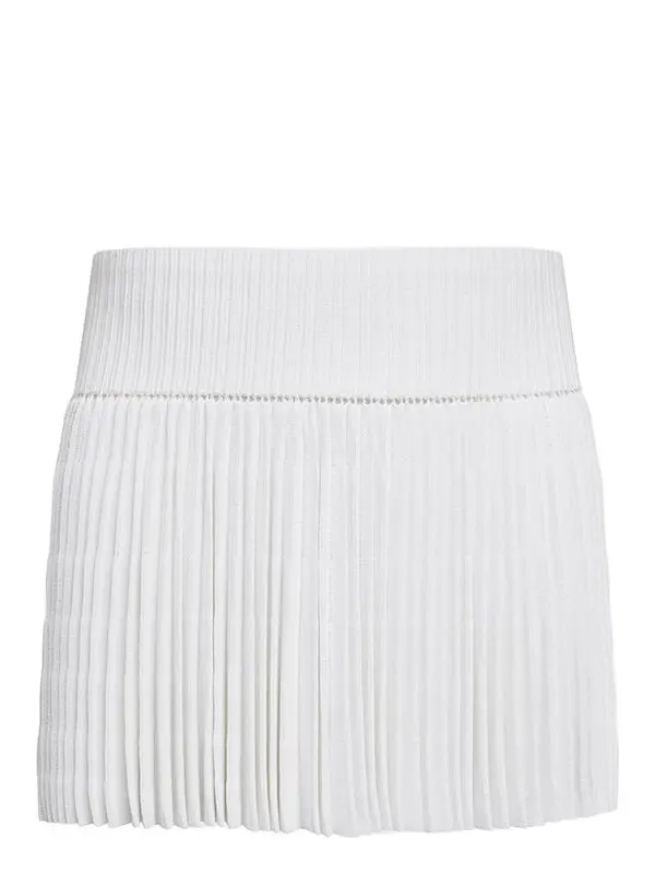 Alaïa Mini Pleated Skirt - White