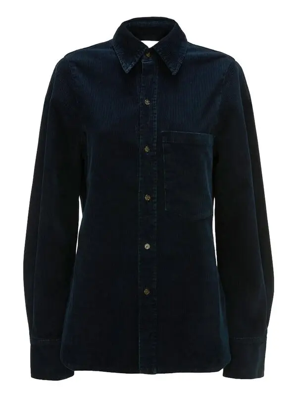 Victoria Beckham Shoulder Detail Slim Shirt - Blue