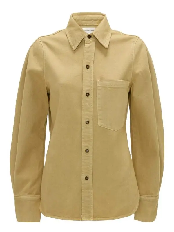 Victoria Beckham Shoulder Detail Slim Shirt - Yellow