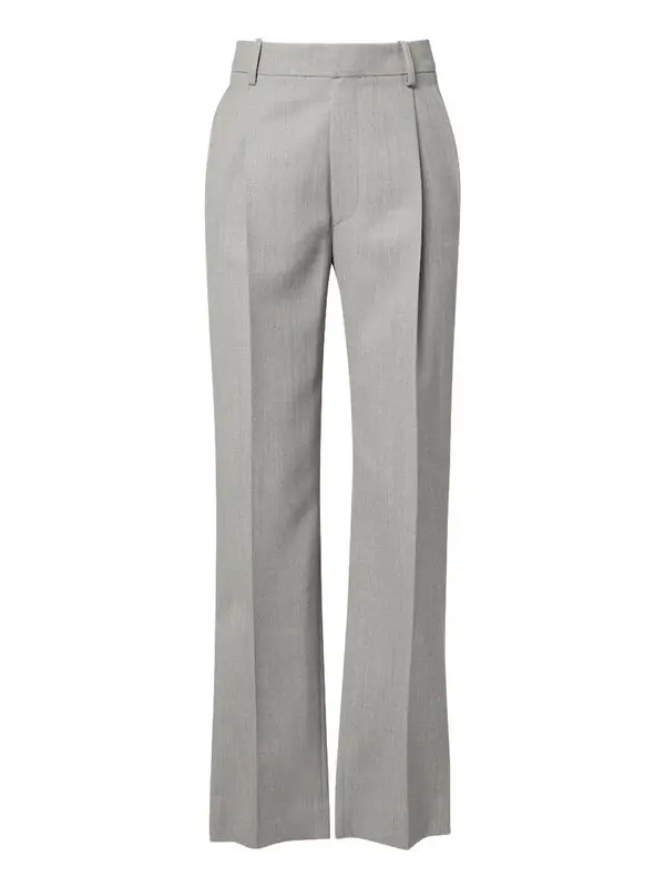 Victoria Beckham Drop-waist Straight Leg Trousers - Grey
