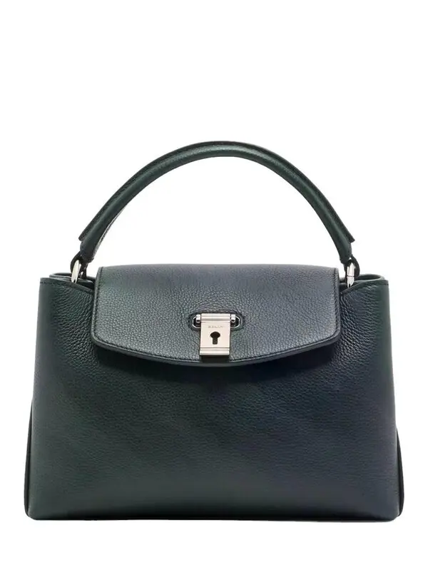 Bally Grained Leather Tote Bag - Green