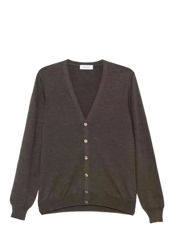 GRAN SASSO Virgin Wool Cardigan - Brown
