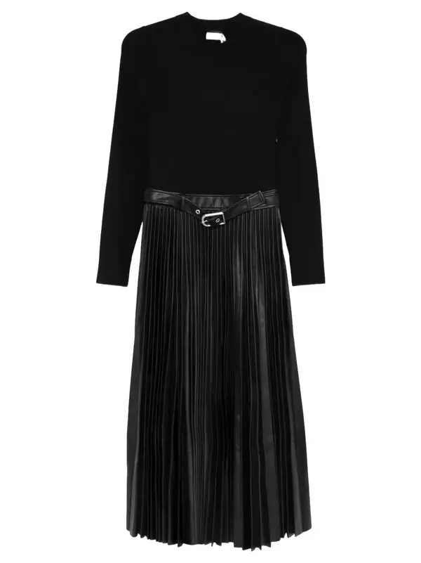Simkhai Pleated Midi Dress - Black