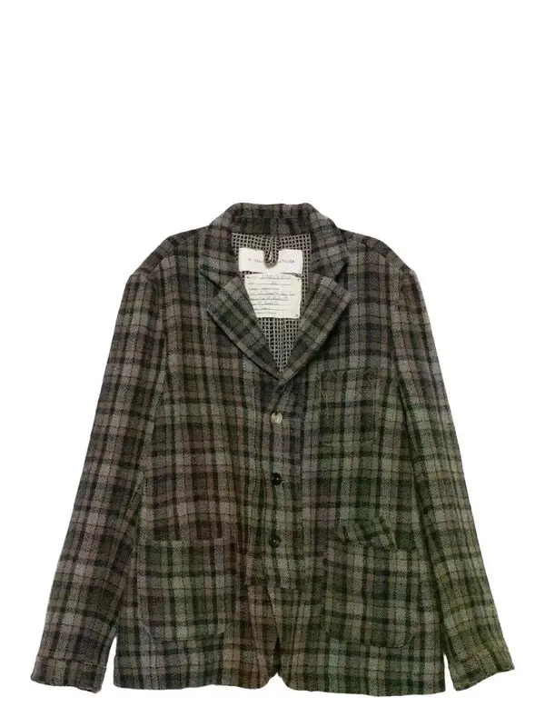 A TENTATIVE ATELIER Plaid Shirt Jacket - Brown