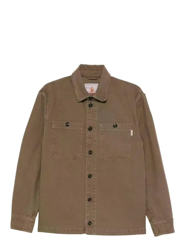 BARACUTA Cotton Shirt Jacket - Brown
