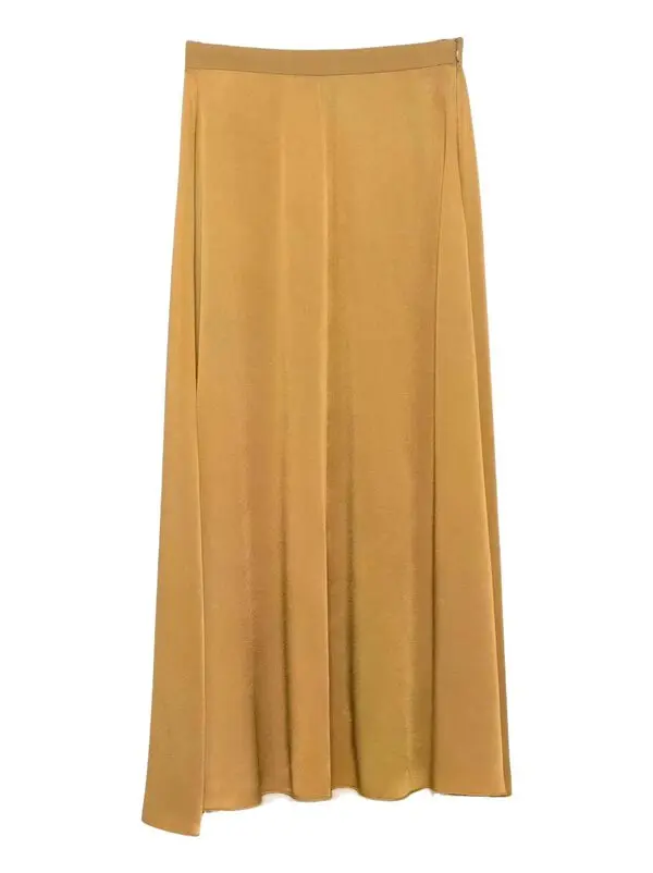 FORTE_FORTE Pleated A-line Skirt - Yellow