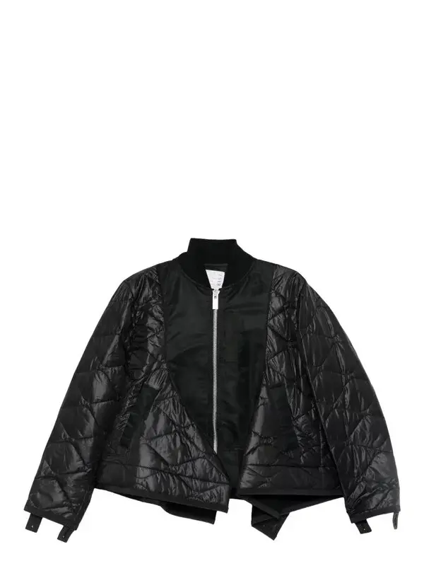 Sacai Quilted Zip-up Bomber Jacket - Black