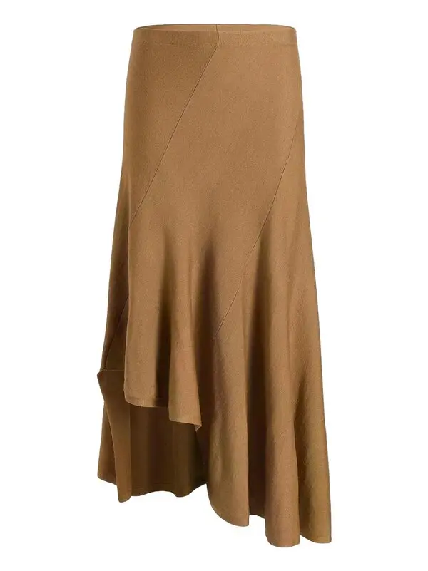 Khaite Miranda Asymmetric Skirt - Brown