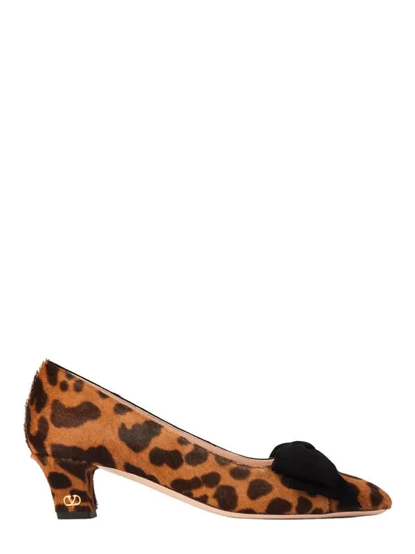 Valentino Garavani Bowow 25 Leopard-print Calf Hair Pumps - Animal Print