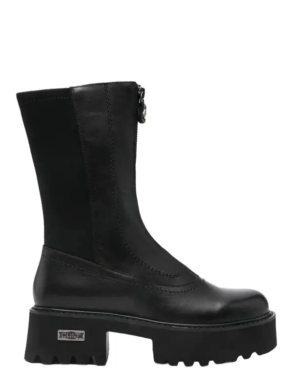 CULT Zip-up Platform Boots - Black