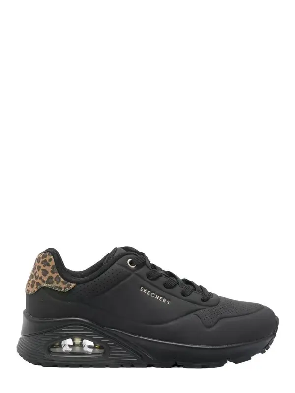 Sketchers Leopard-print Sneakers - Black