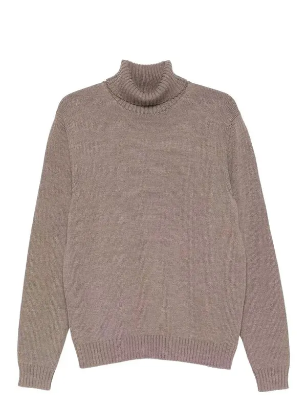 Incotex Roll-neck Fine Knit Sweater - Brown