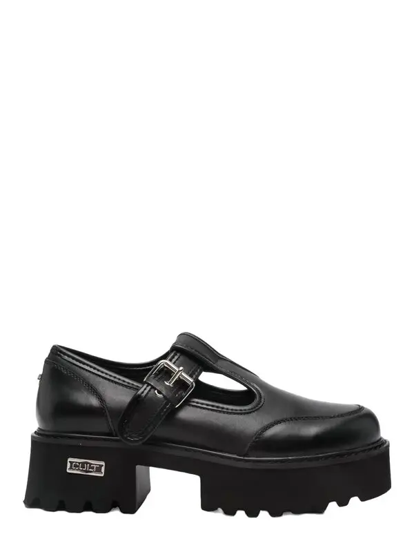 CULT T-bar Platform Loafers - Black