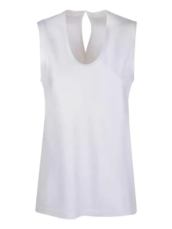 Carven Keyhole-detail Top - White