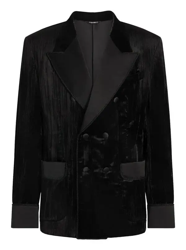 Dolce & Gabbana Velvet Blazer - Black