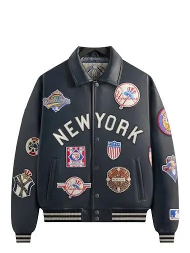 Kith X Avirex For The New York Yankees Leather Jacket - Nocturnal