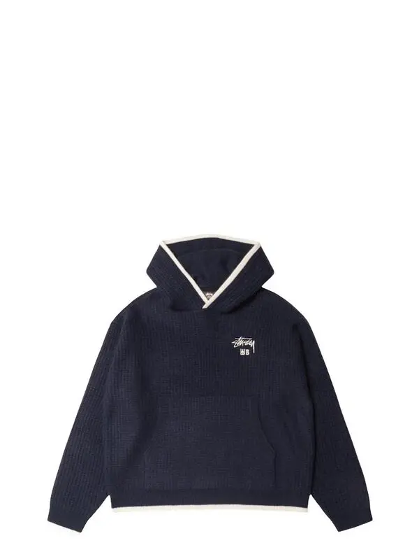 StÜssy X Wales Bonner Cashmere Hoodie - Navy Blue