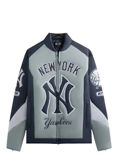 Kith X New York Yankees Zip Brixton Puffed Shirt Jacket - Statue