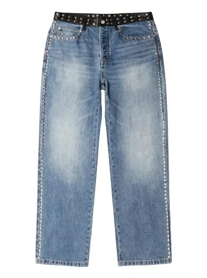 StÜssy X Wales Bonner Studded Jean - Washed Blue