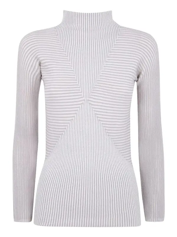 Emporio Armani Striped Top - Grey