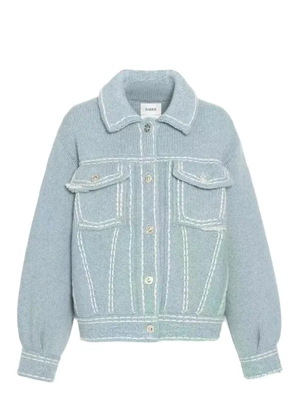 BARRIE Contrast-stitching Jacket - Blue
