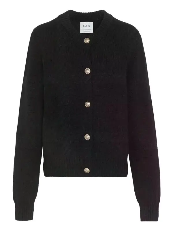 BARRIE Crew Neck Cardigan - Black