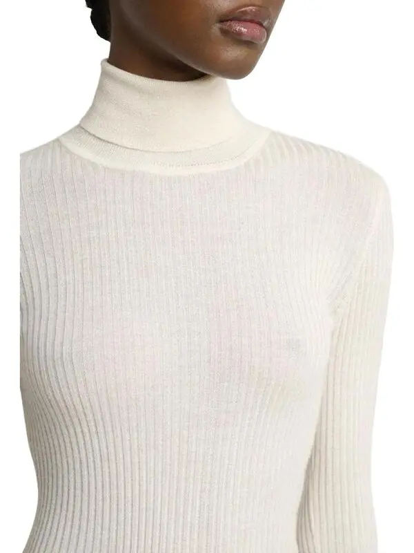 Gabriela Hearst Peppe Cashmere Silk Turtleneck Sweater - Ivory