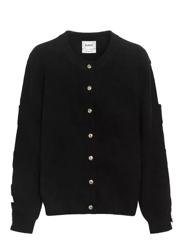 BARRIE Ribbon-detail Cardigan - Black