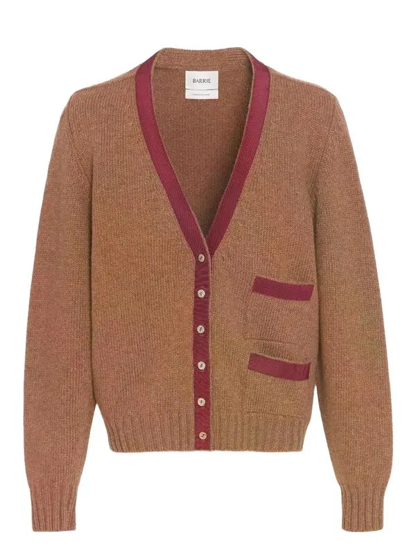 BARRIE Ribbon-trim Cardigan - Brown