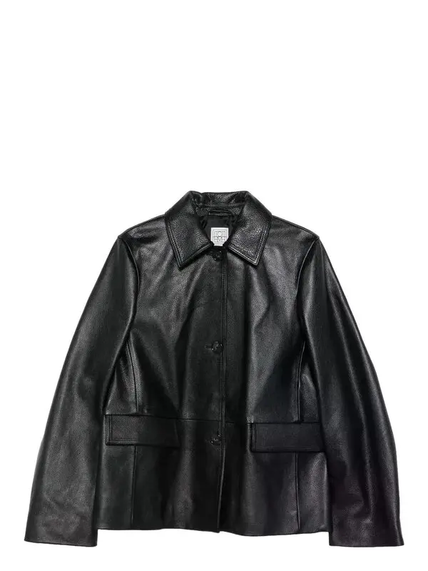 TOTEME Grained-texture Leather Jacket - Black