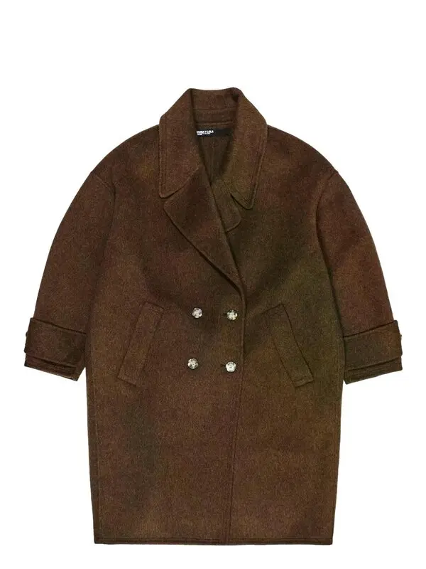 Bimba Y Lola Buttoned Coat - Brown
