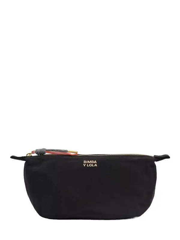 Bimba Y Lola Logo Detail Make Up Bag - Black