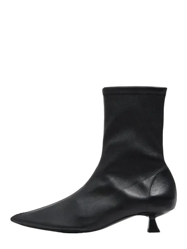 Bimba Y Lola 35mm Pointed Leather Boots - Black