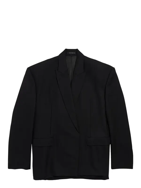 Balenciaga Wool Oversized Blazer - Black
