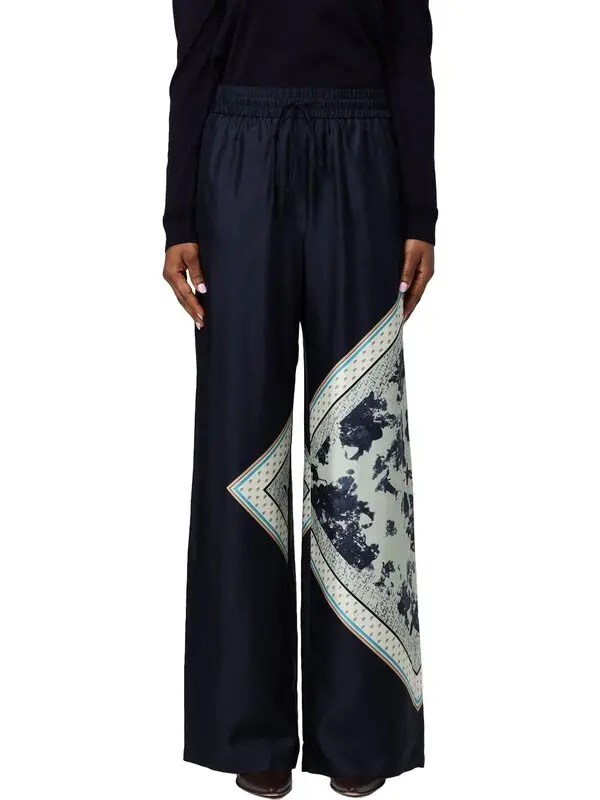 Paul Smith Printed Wide Leg Trousers - Blue