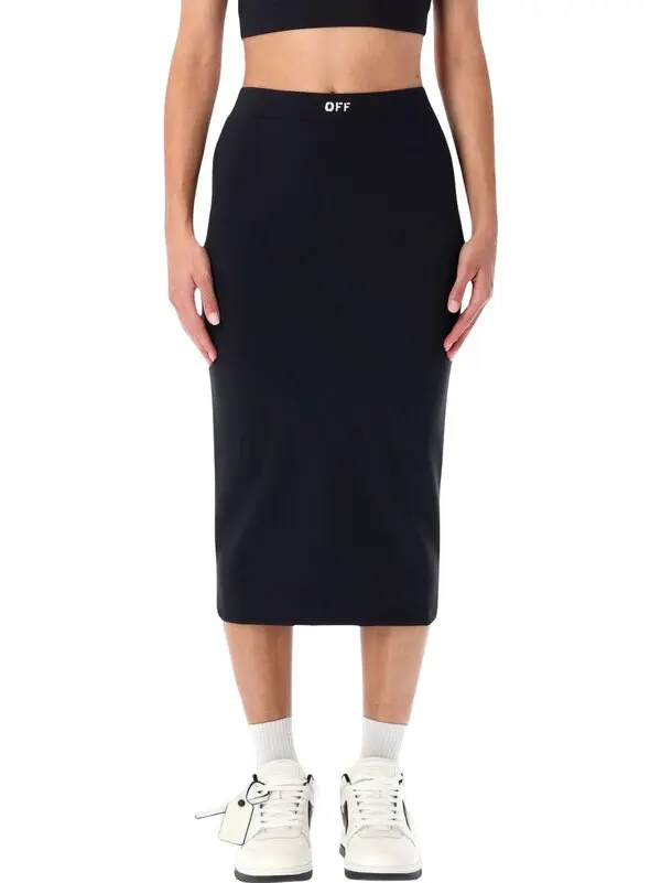 Off-White Pencil Skirt - Black