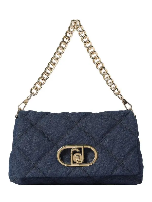 Liu Jo Quilted Shoulder Bag With Chain Strap - Blue