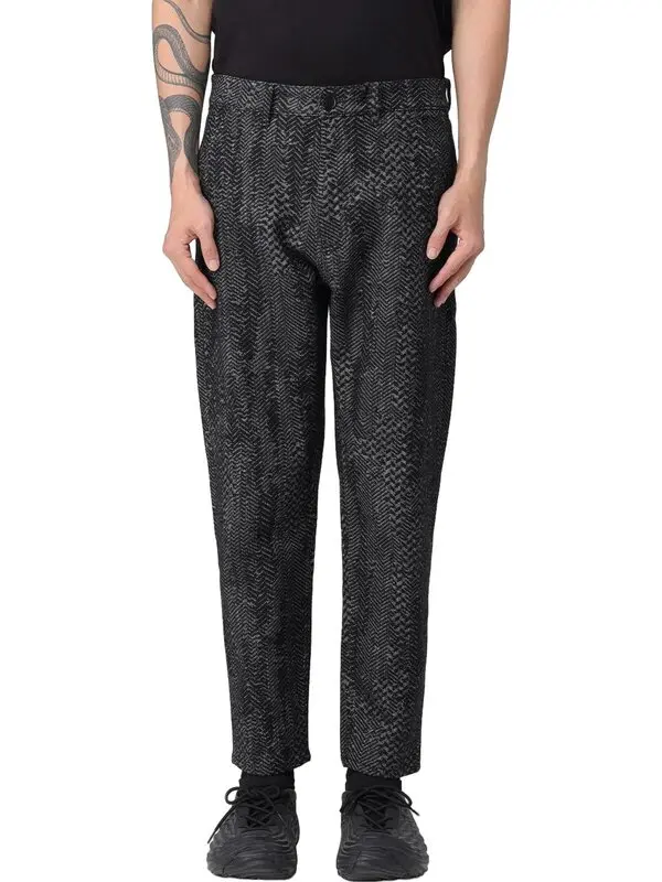 Just Cavalli Textured Trousers - Black