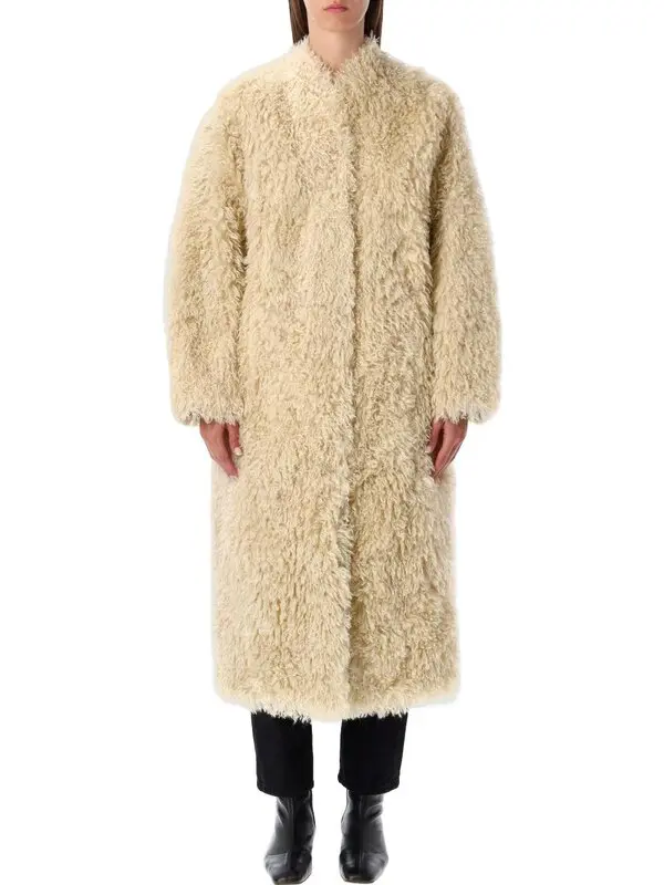 STAND STUDIO Fur Coat - White
