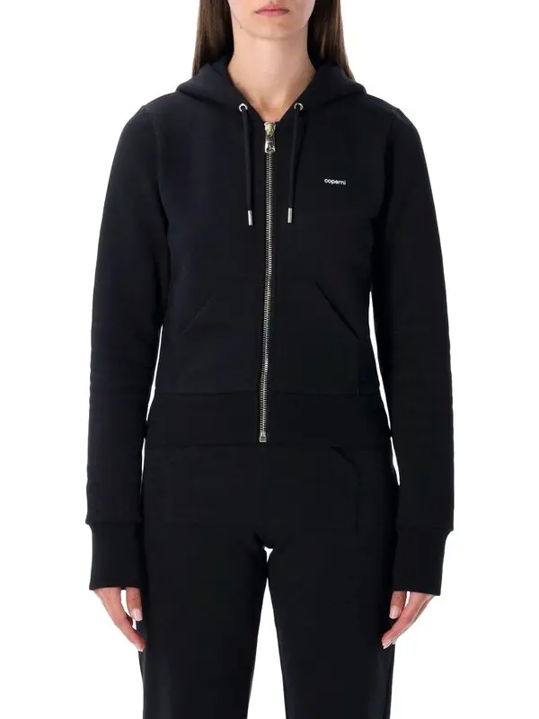 Coperni Full Zip Hooded Sweatshirt - Black