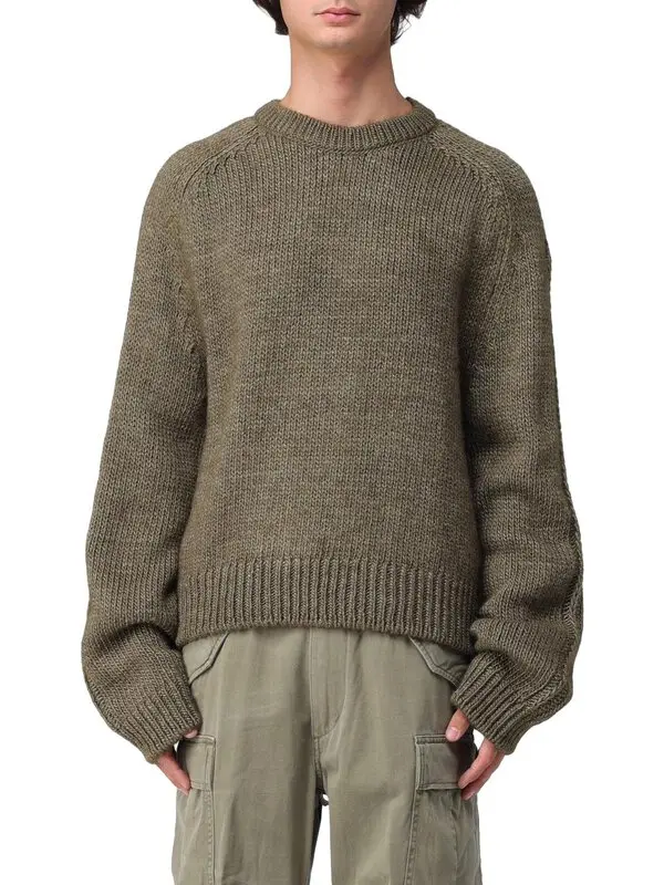 Our Legacy Ribbed Knit Crewneck Sweater - Olive